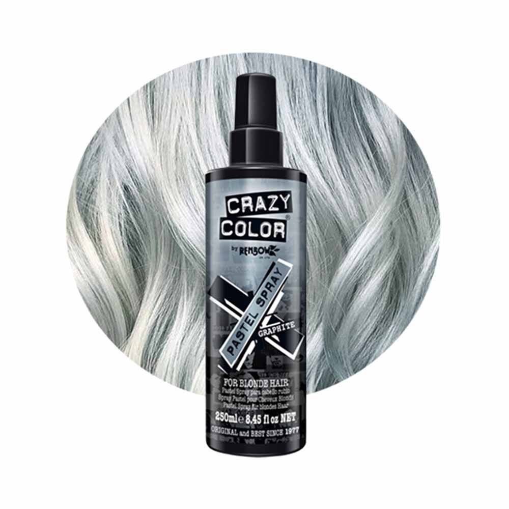 Crazy Color Pastel Spray Temporary Hair Colour -Graphite 250ml ...