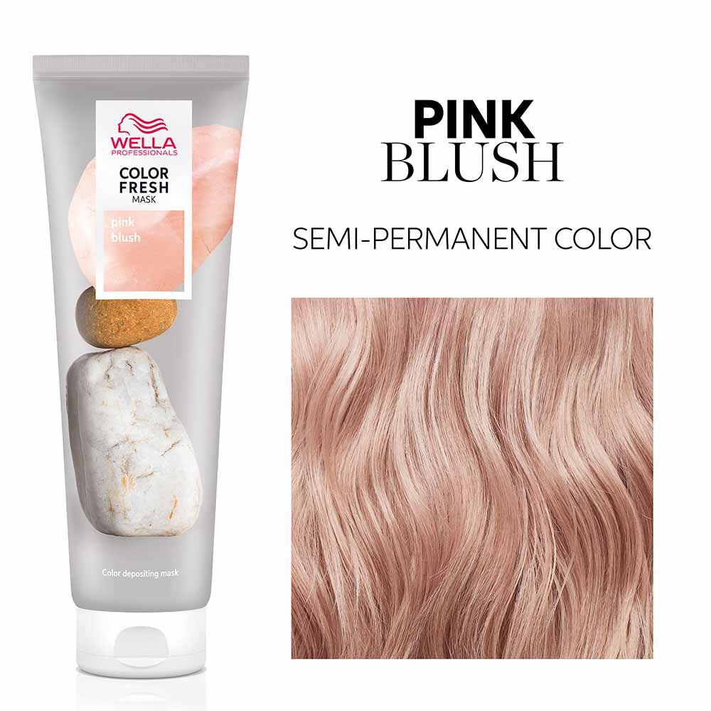 Wella Professionals Color Fresh Mask - Pink Blush 150ml | Demi and Semi Permanent Hair Dye ...