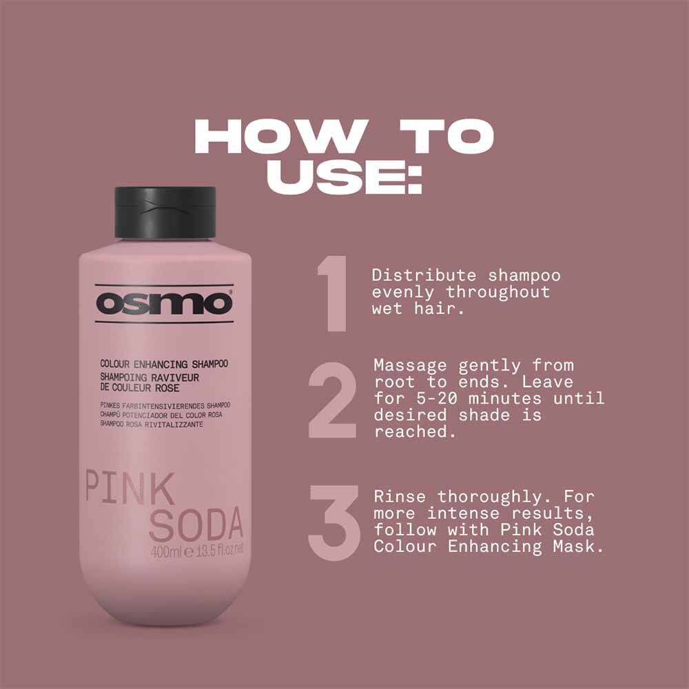 Osmo Pink Soda Colour Enhancing Shampoo 400ml | Hair Shampoo | Sally Beauty
