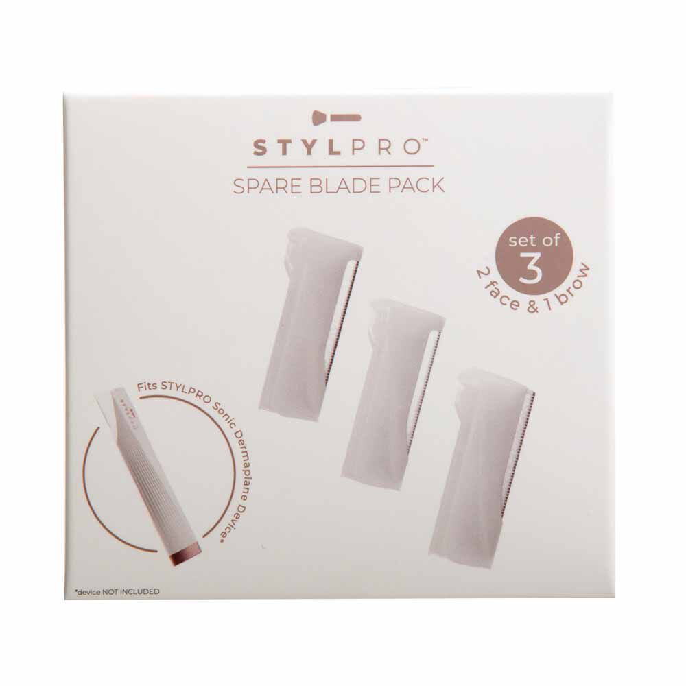 StylPro 2-in-1 Sonic Dermaplane Extra Blades, Pack of 3 | Razors ...