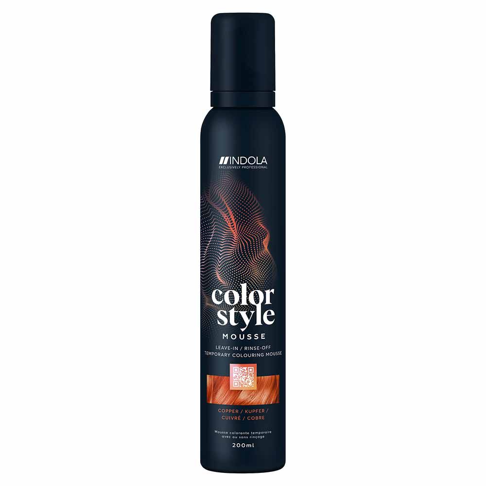 Indola Color Style Mousse Temporary Hair Colour - Copper 200ml | Demi ...