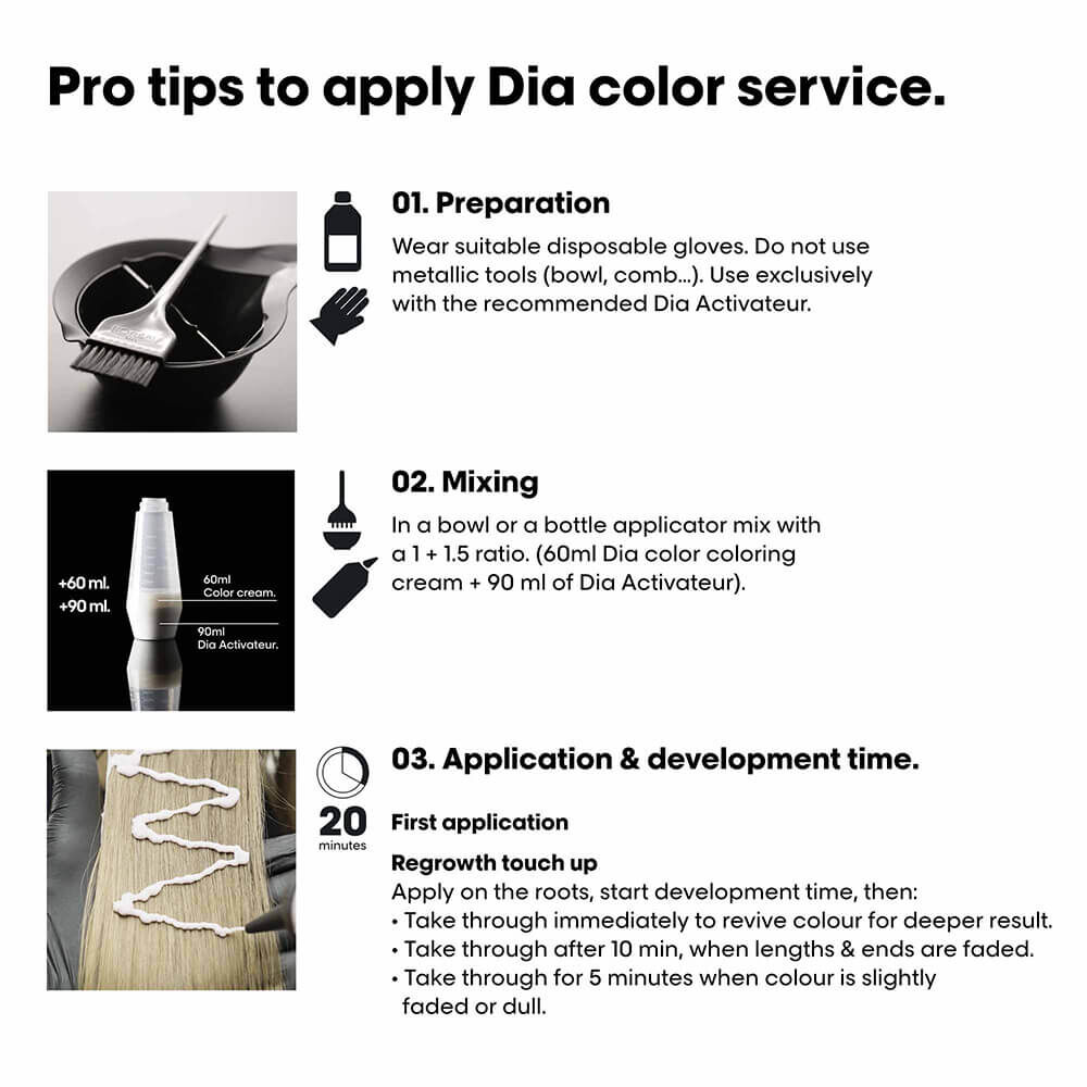 L'Oréal Professionnel Dia Color Demi Permanent Hair Colour - 4 60ml ...