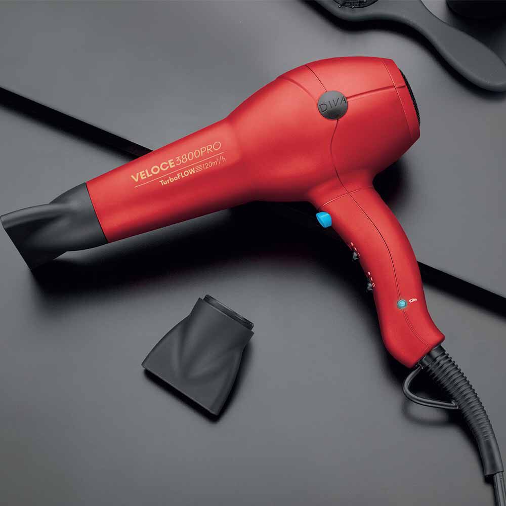 Diva Edit Veloce 3800 Pro Hair Dryer Red | | Sally Beauty