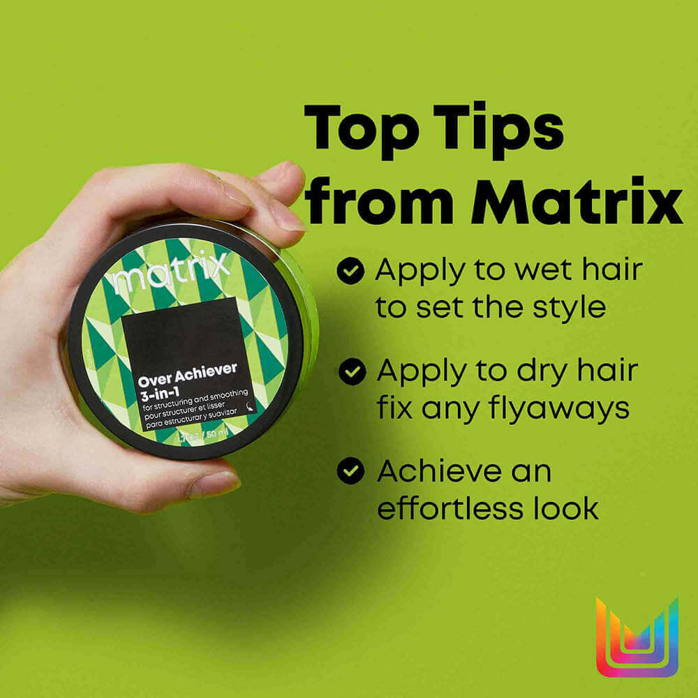 Matrix Styling Over Achiever 3-in-1 Wax for Structuring and Smoothing ...