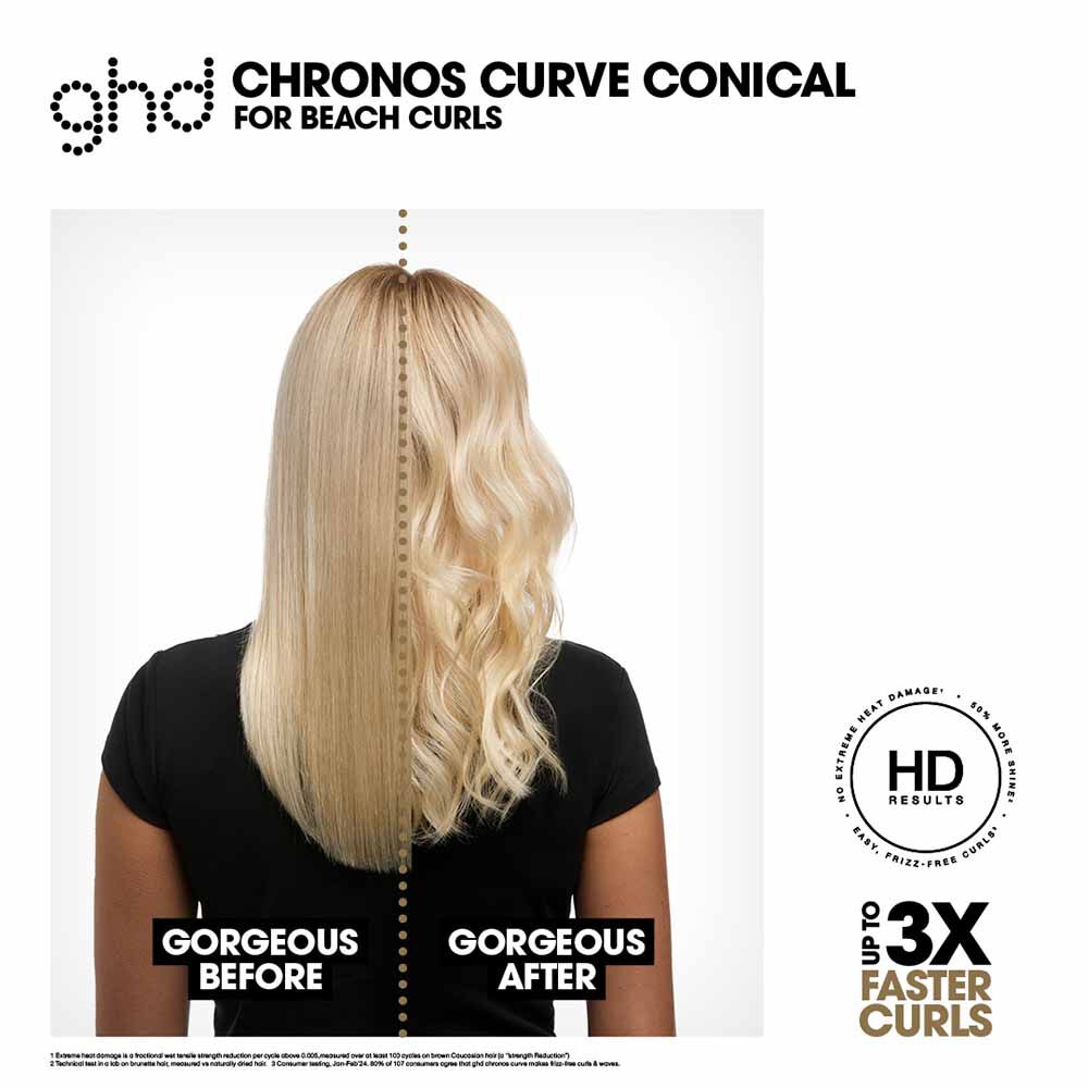 ghd Chronos Curve Conical Wand, Black | Hair Curlers & Wavers | Sally ...