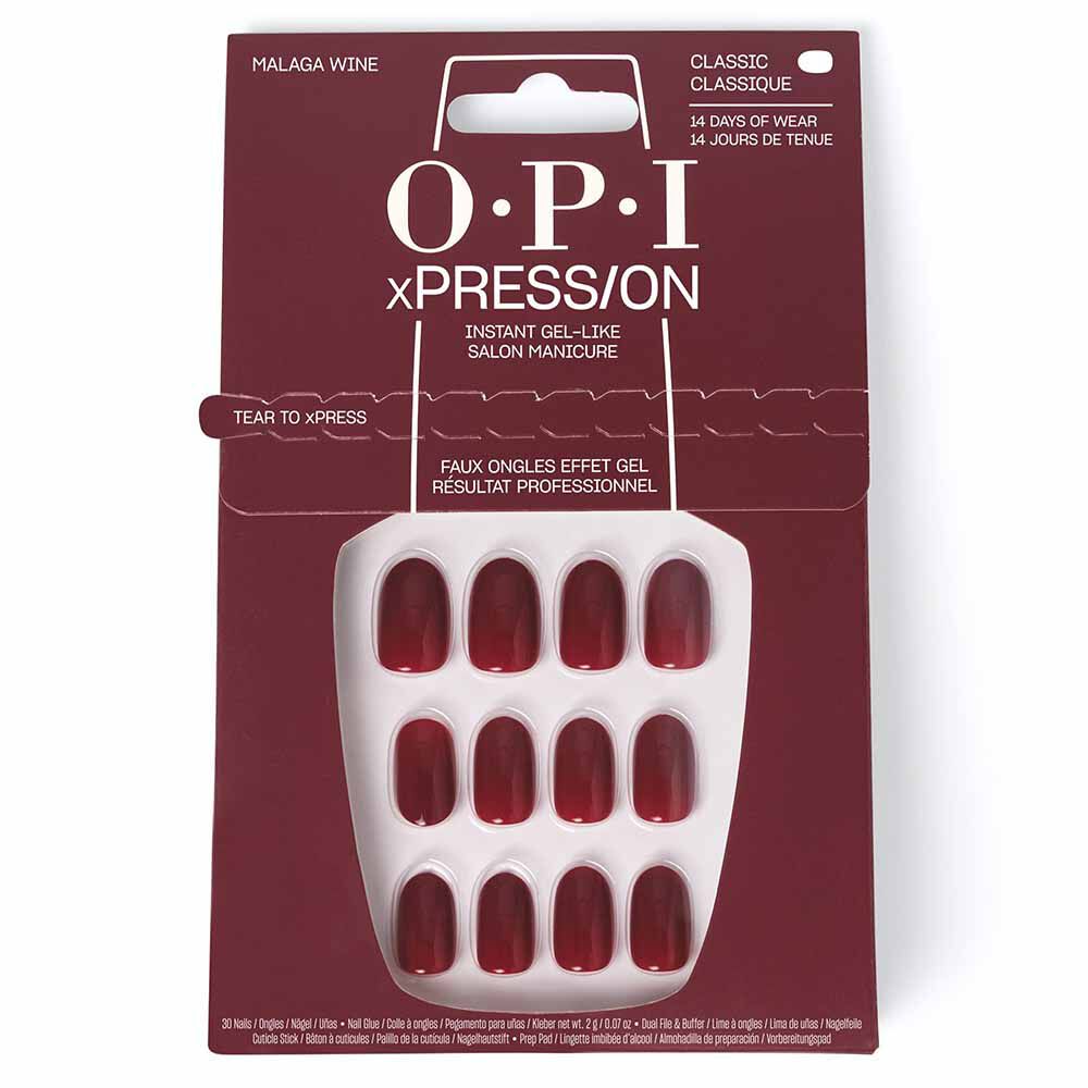 OPI xPRESS ON Artificial Nails Malaga Wine