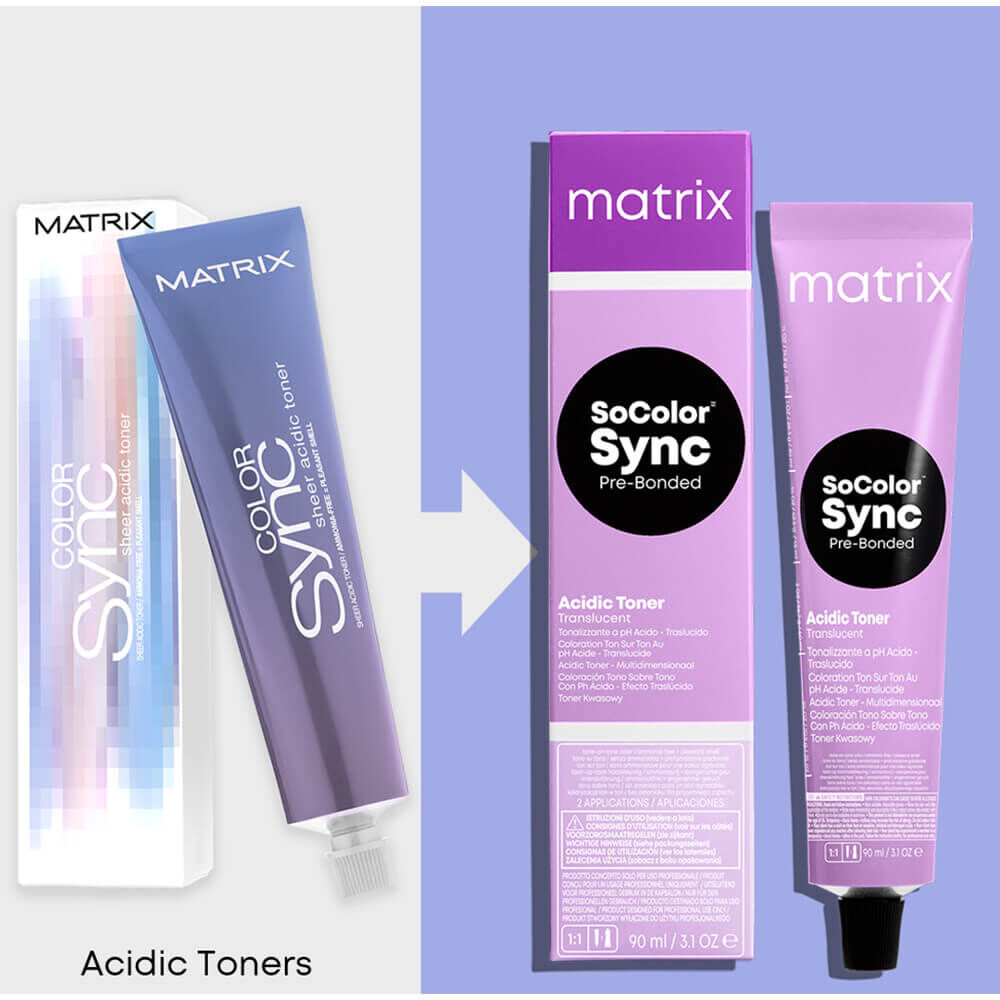 Matrix SoColor Sync Pre-Bonded Acidic Toner - 10PR 90ml | Demi and Semi ...