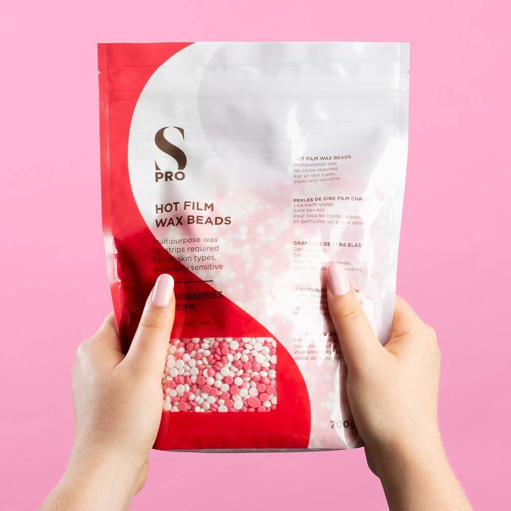 S-PRO Strawberries and Cream Stripless Hot Film Wax Beads Bag, 700g ...